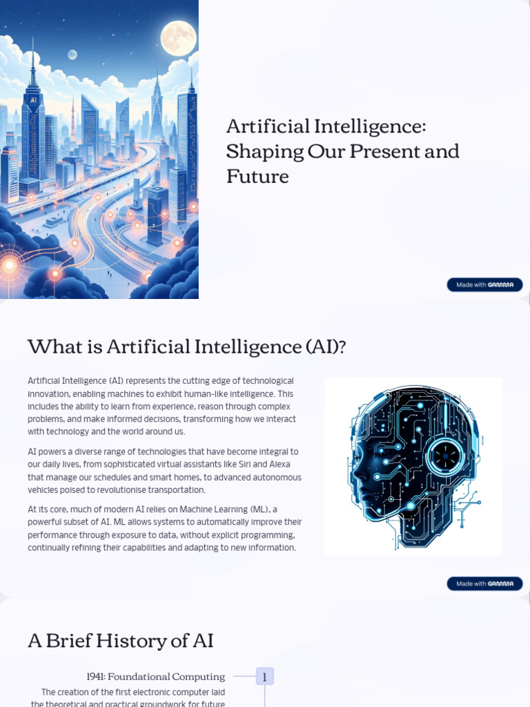 Artificial Intelligence Shaping Our Present and Future | PDF | Artificial Intelligence ...