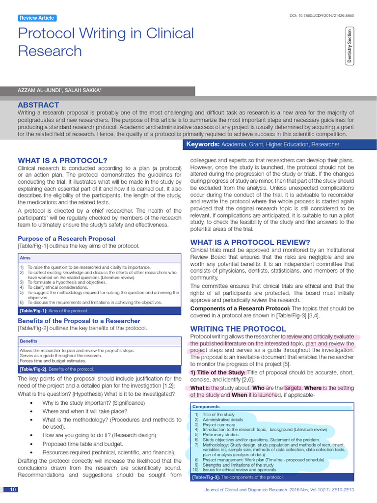 What is a Protocol | PDF | Hypothesis | Statistics