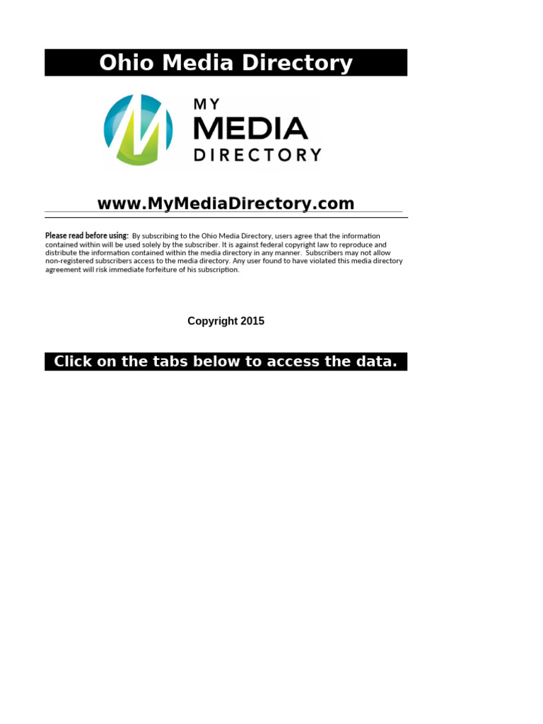 Ohio Media List | PDF | Cleveland | Columbus