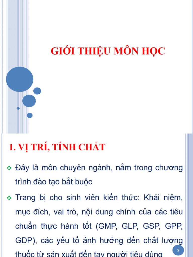 Thuoc Và He Thong Quan Lý Chat Luong Thuoc - SV | PDF