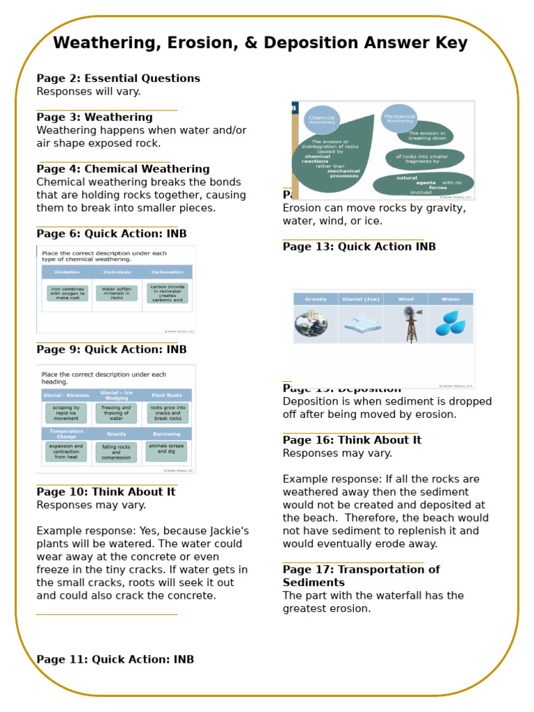 3 Explanation - Weathering Erosion Deposition Presentation ...