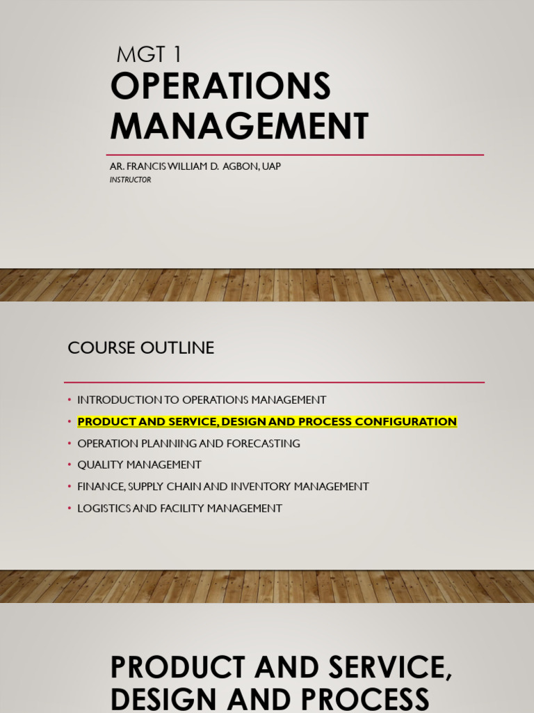 Operations Management Course Overview | PDF | Lean Manufacturing ...