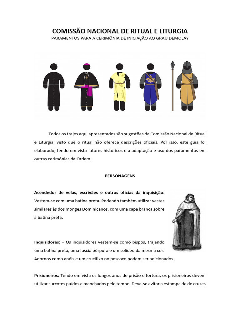 Guia de Paramentos Do Grau DeMolay | PDF