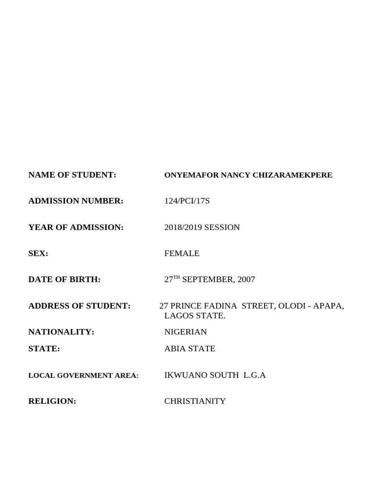 Pcis Transcript Secondary School June 13th 2024 | PDF