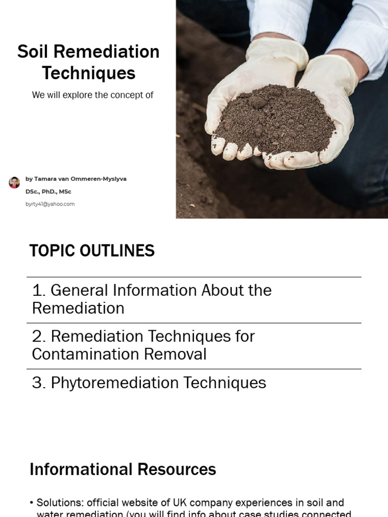 +topic 4 Soil Remediation 2024 | PDF | Environmental Remediation | Soil