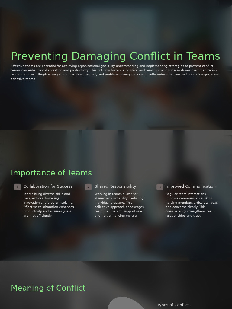 Preventing Damaging Conflict... | PDF | Communication | Collaboration