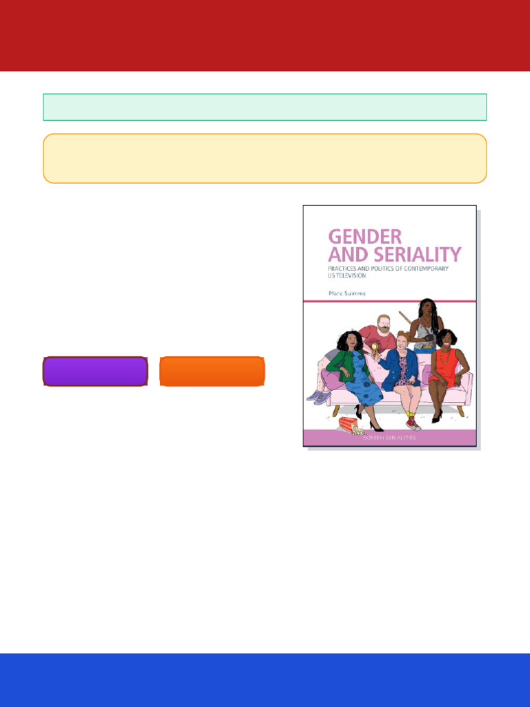 Gender and Seriality Practices and Politics of Contemporary US ...