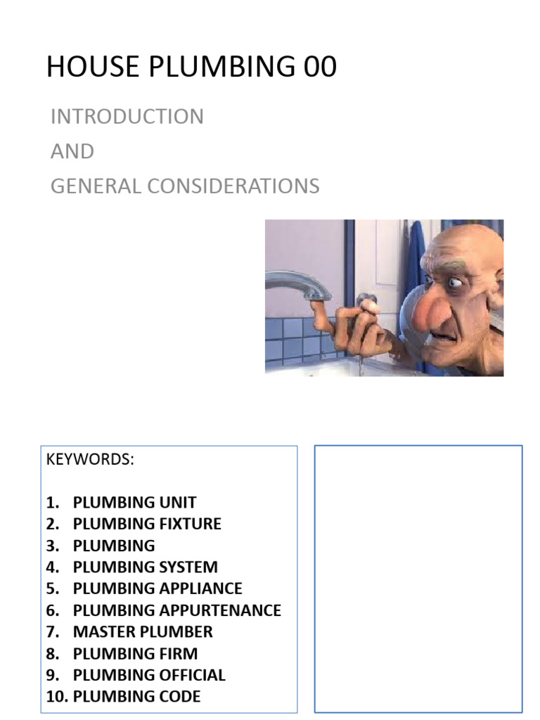 2014 - 001 Introduction to House Plumbing | PDF | Plumbing | Toilet