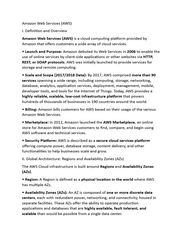 Amazon Web Services | PDF | Amazon Web Services | Cloud Computing