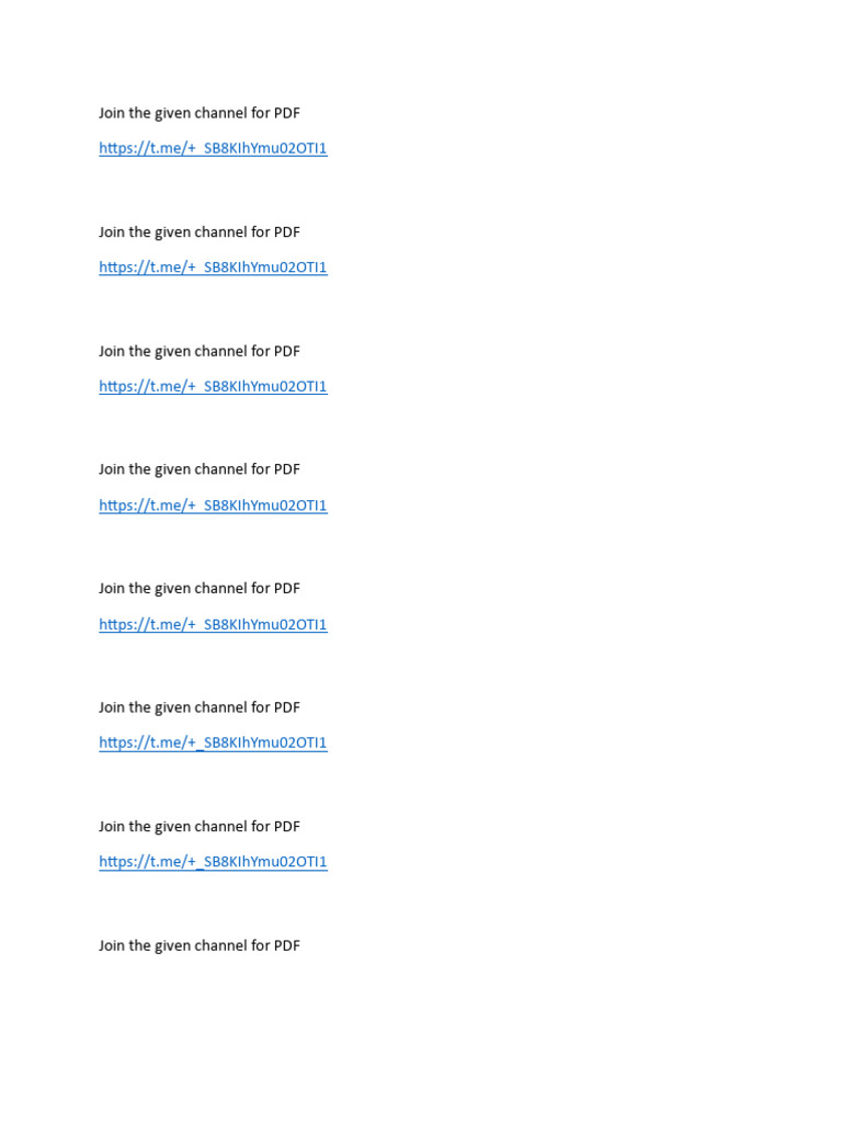 Join Telegram Channel for PDF Access | PDF