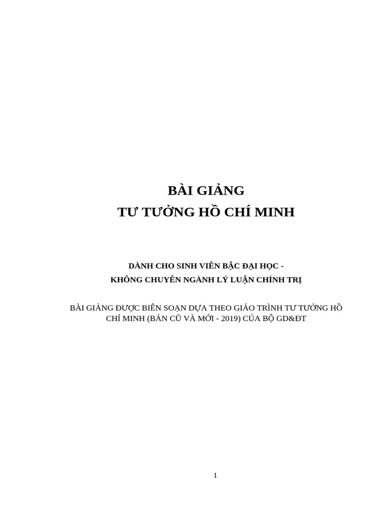 Tap Bai Giang Theo Giao Trinh Moi - 2020 | PDF