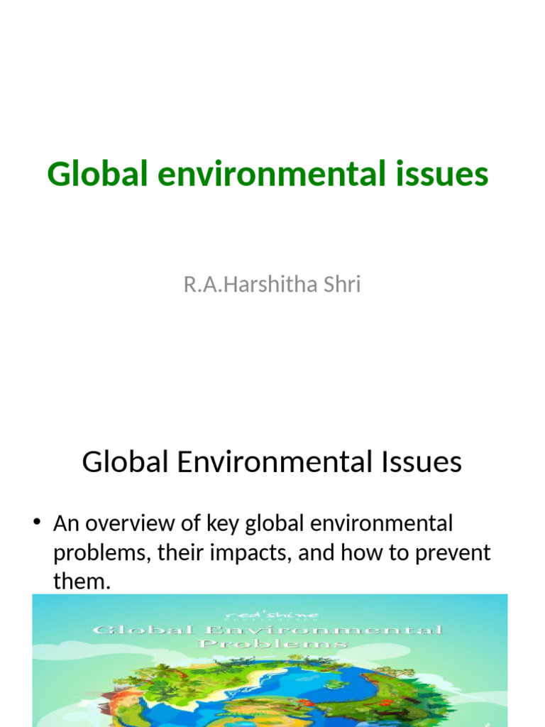 Global Environmental Issues 30 Slides | PDF | Climate Change ...