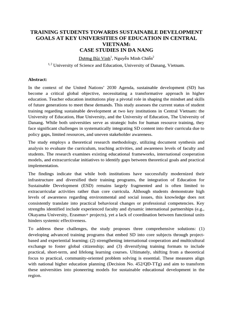 VANJ Conference Abstract Template (1) | PDF | Sustainable Development ...