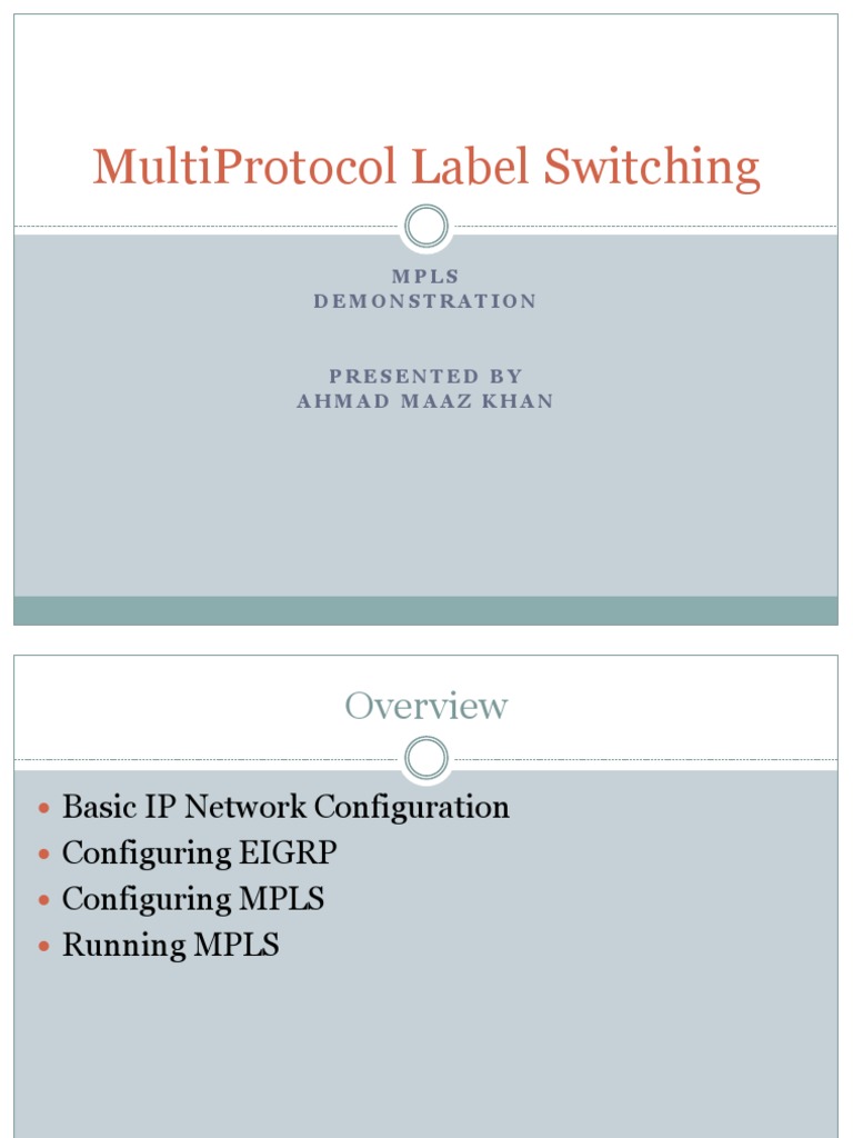 Multi Protocol Label Switching Pdf Multiprotocol Label Switching