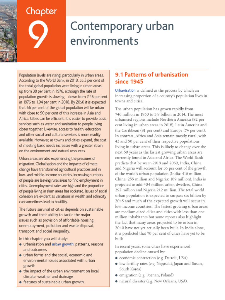 Urbanization Trends and Challenges | PDF | Urbanization | Urban Sprawl