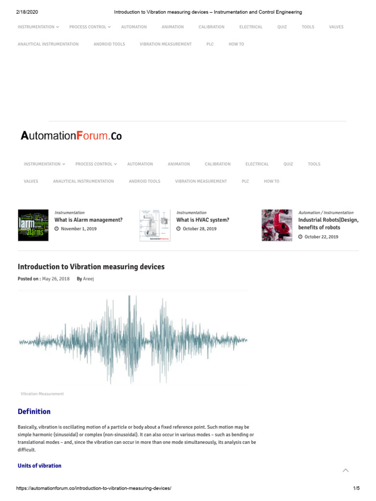 Vibration Measuring Devices Overview | PDF | Oscillation | Accelerometer