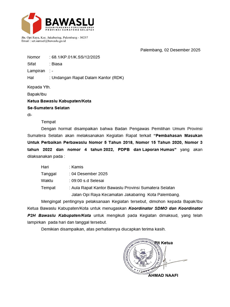 Undangan RDK Tgl 04 Desember 2025 (1) | PDF