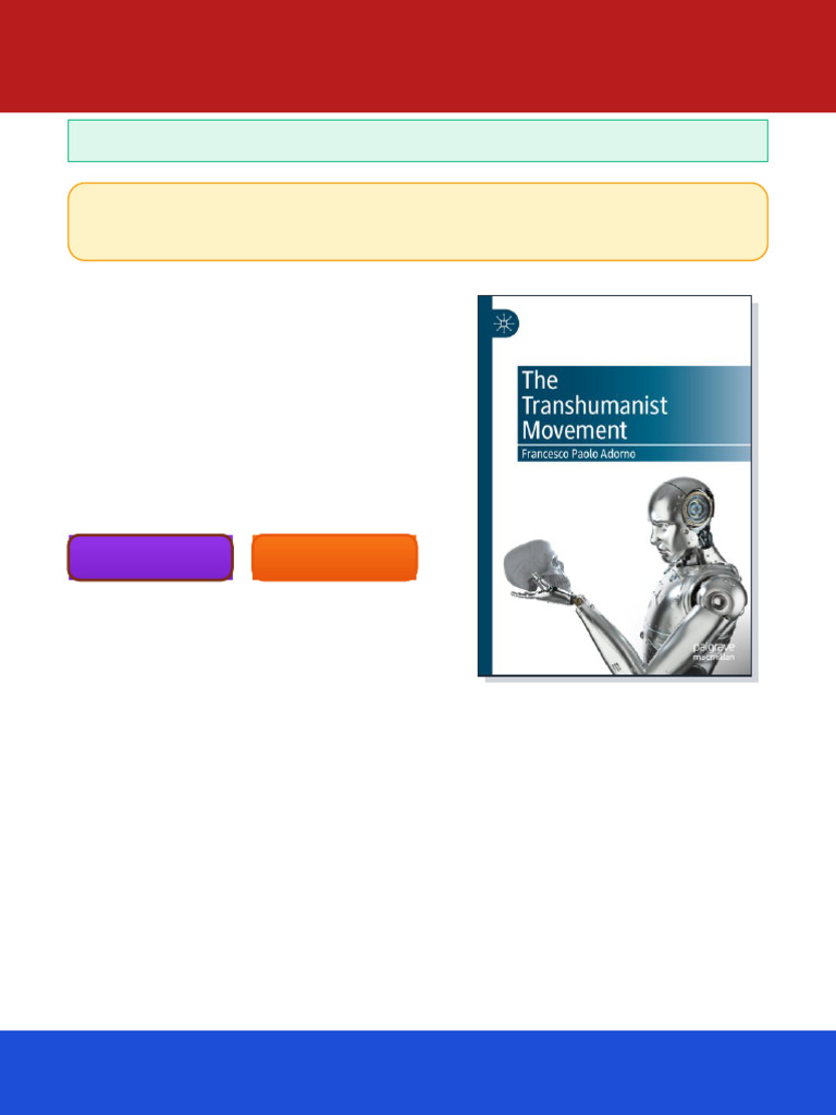 The Transhumanist Movement Francesco Paolo Adorno Ebook Newly Updated ...