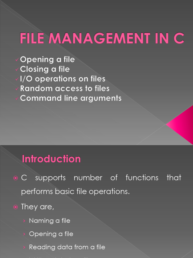 Unit v - Files | PDF | Computer File | Pointer (Computer Programming)