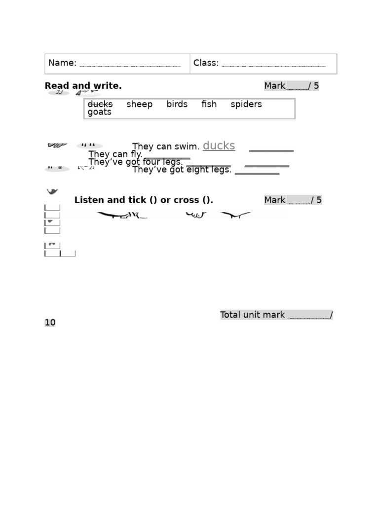 Animal Characteristics Assessment Sheet | PDF