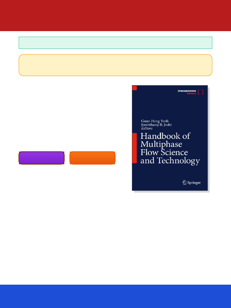 Handbook of Multiphase Flow Science and Technology Guan Heng Yeoh ebook complete file download | PDF