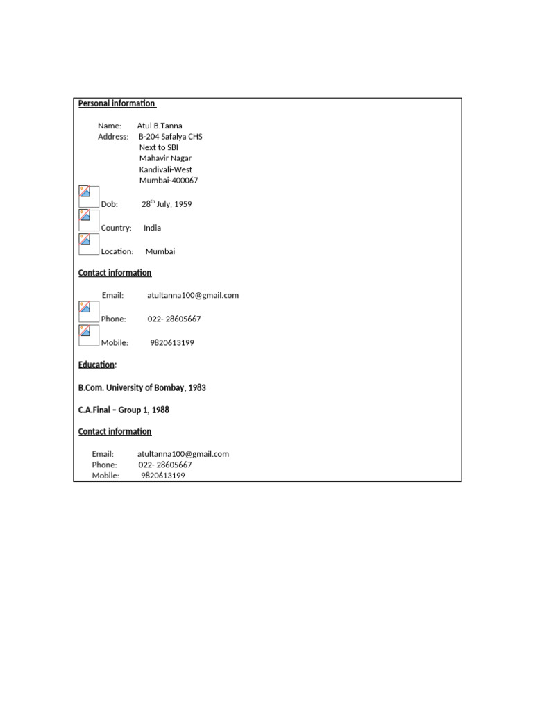 Atul Tanna: CFO Profile & Career Summary | PDF | Chief Financial ...