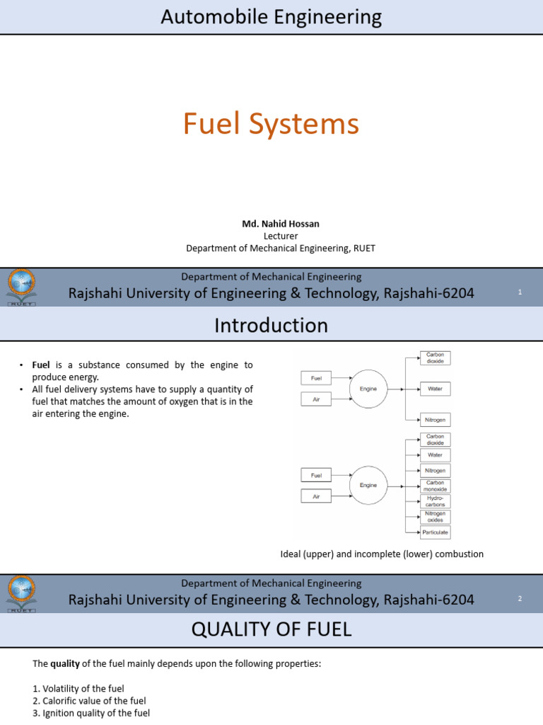 2. Fuel Systems | PDF | Carburetor | Diesel Engine