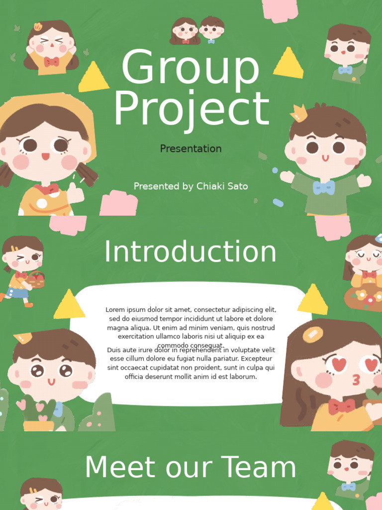 Green Cute Group Project Presentation | PDF
