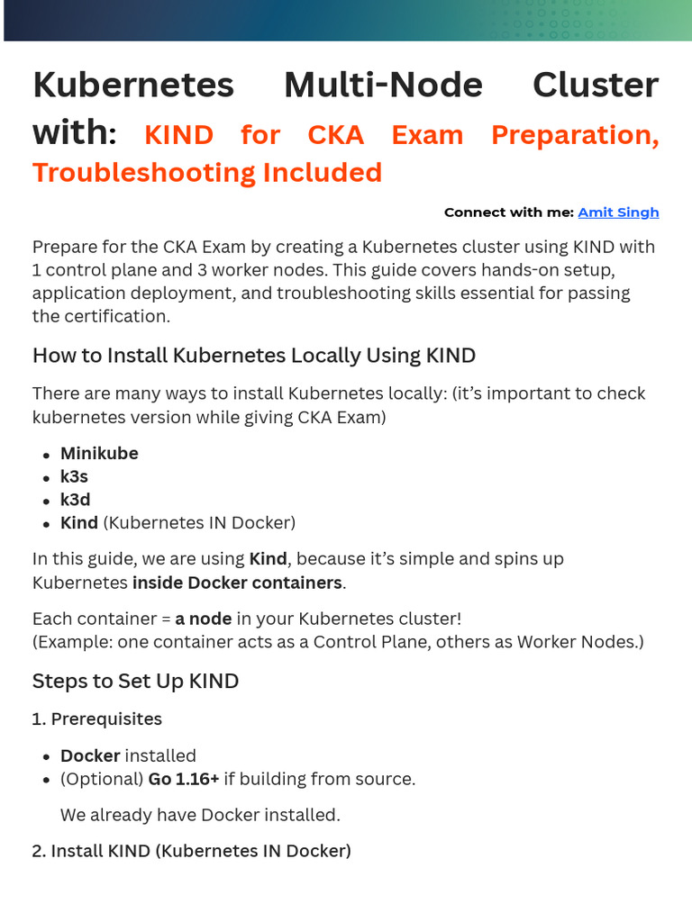 Multi Node Cluster Cka | PDF | Computer Cluster | System Software