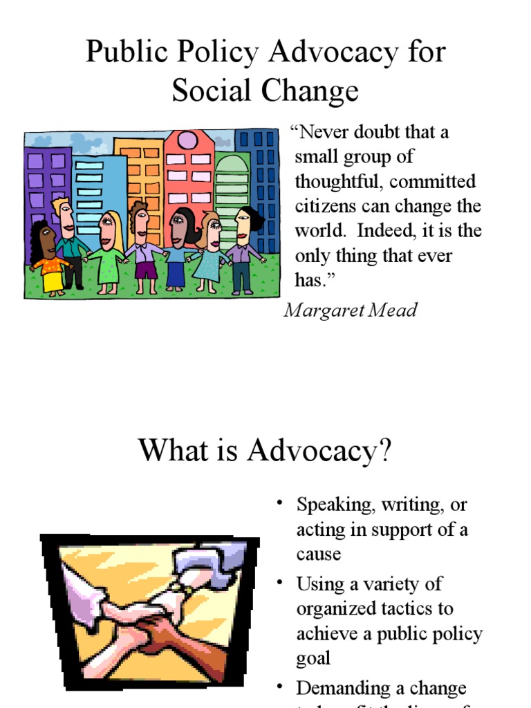 Public Policy Advocacy For Social Change | PDF | Community | Leadership