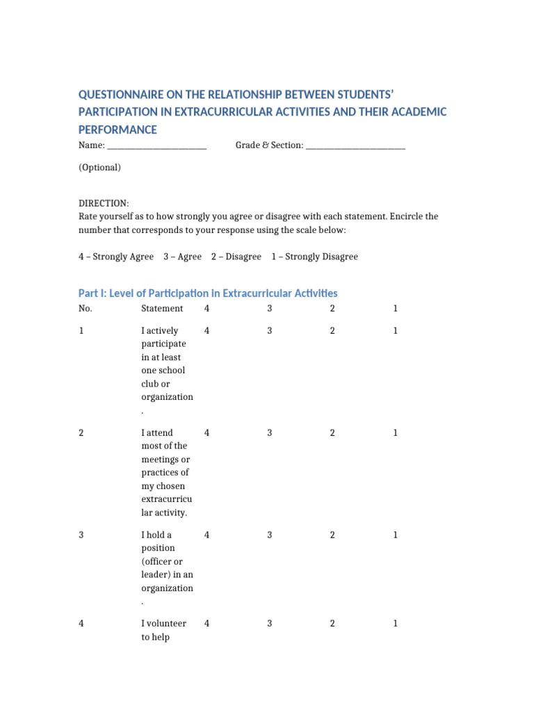 Impact of Extracurriculars on Academics | PDF | Teachers | Learning