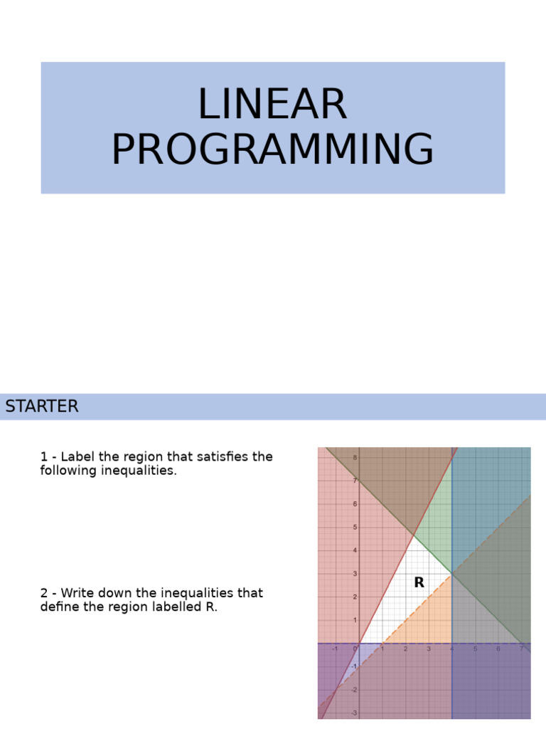 Linear Programming | PDF | Mathematical Optimization | Linear Programming