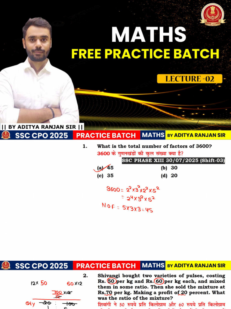 SSC Cpo Exam 2025 Set 02 Classnotes | PDF