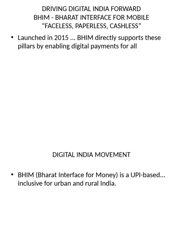 BHIM Digital India Animated Style | PDF