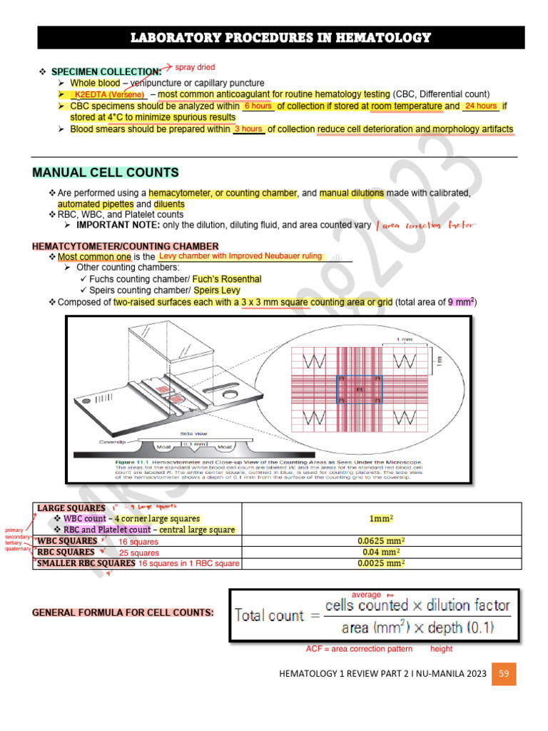 Hema 1 Review Part 2 Students | PDF | White Blood Cell | Staining
