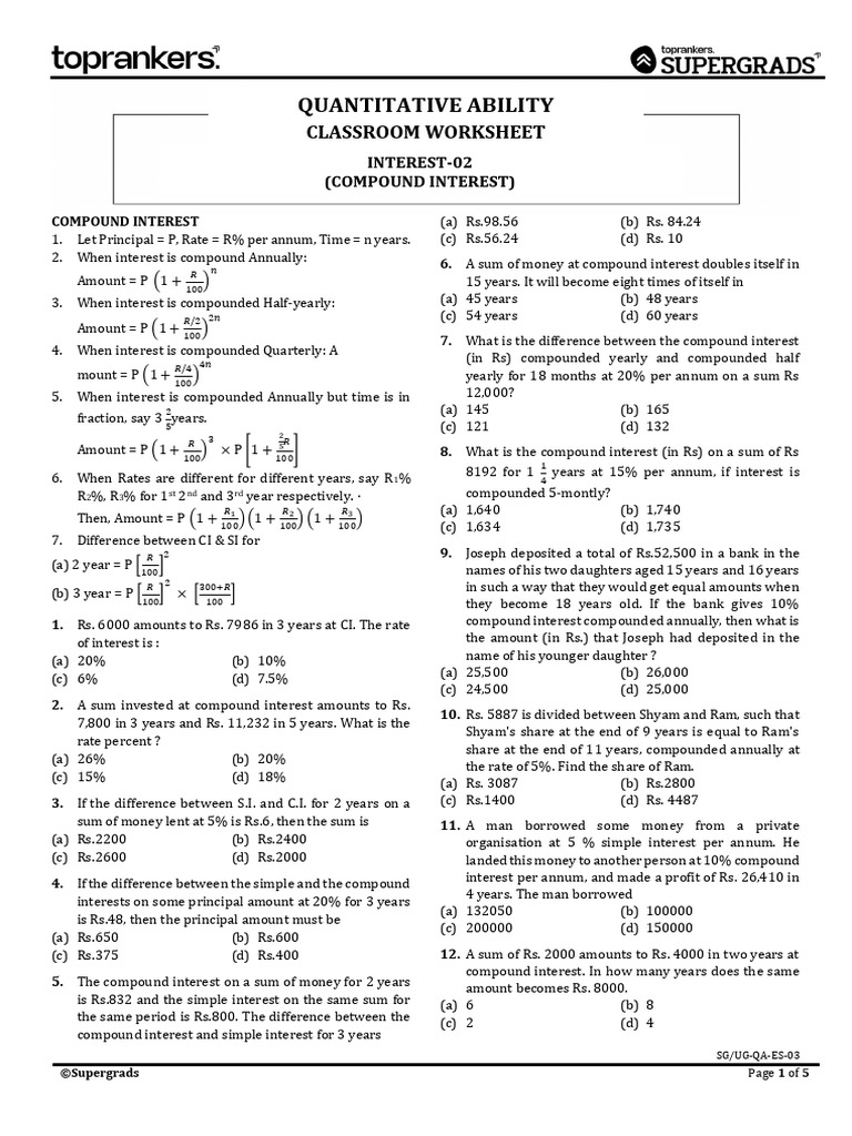 Compound Interest Calculations Guide | PDF | Interest | Compound Interest