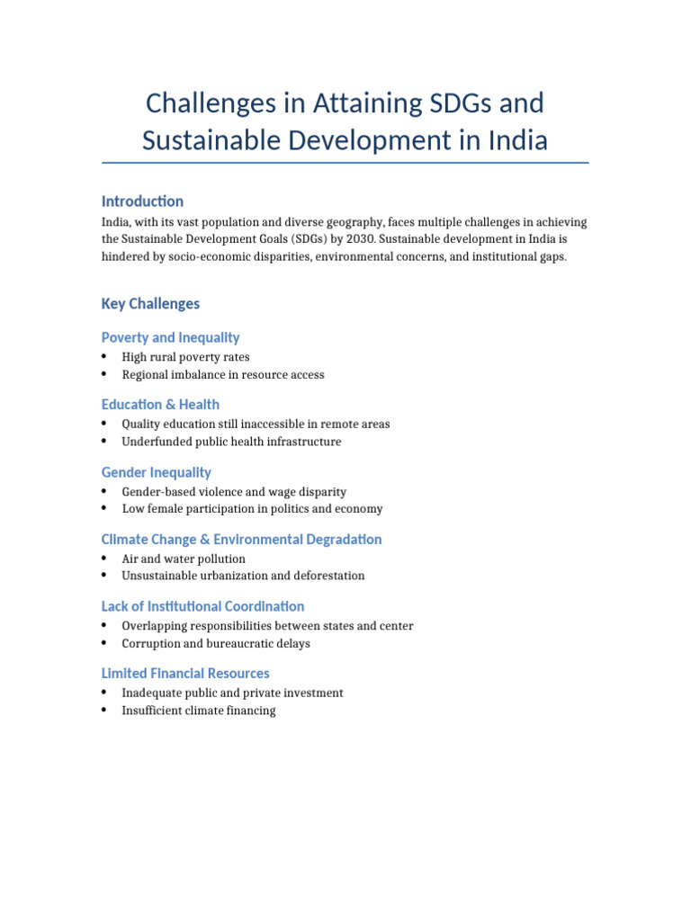 SDGs Poster India Enhanced | PDF