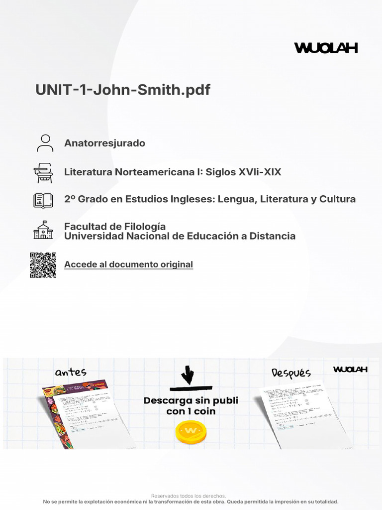 Wuolah Free UNIT 1 John Smith | PDF