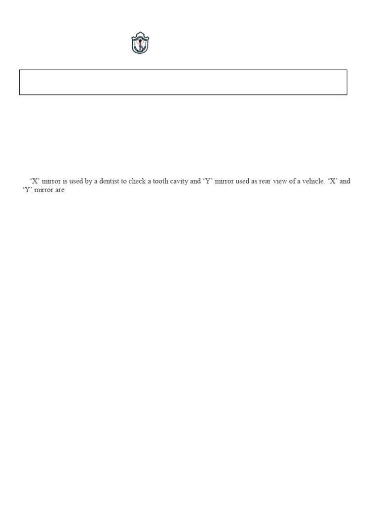 Class 7 Light Worksheet | PDF | Mirror | Optics