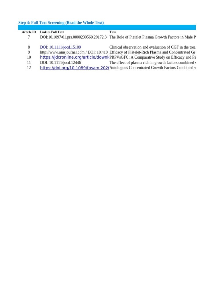 Full Text 7 - 12 Screening | PDF | Hair Loss | Clinical Medicine
