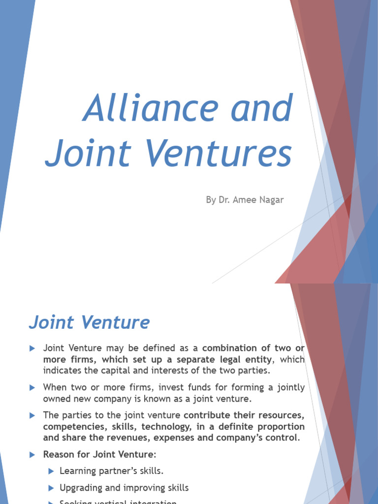 Module 10 - Alliance and Joint Venture | PDF | Mergers And Acquisitions | Joint Venture