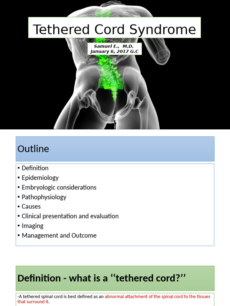 Final Tethered Cord Syndrome | PDF | Vertebra | Urinary Incontinence