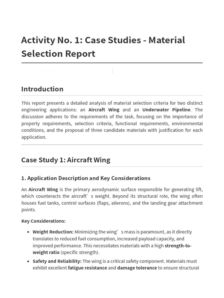 Material Selection for Engineering Applications | PDF | Corrosion ...