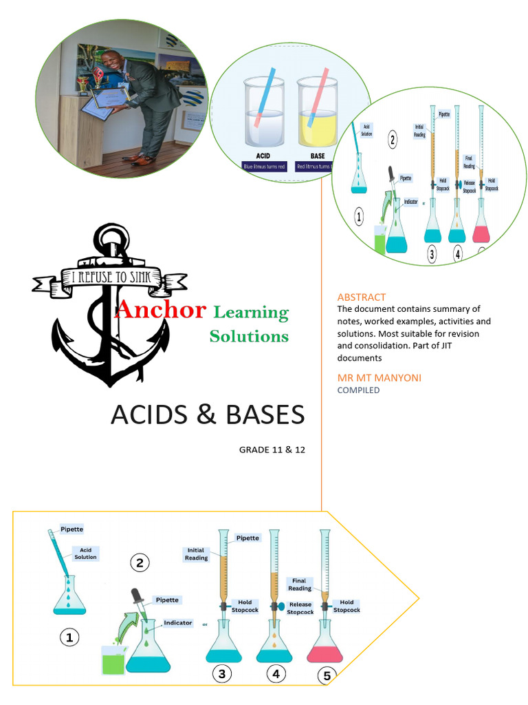 Acids and Bases Study Guide for Grades 11-12 | PDF | Acid | Chemistry