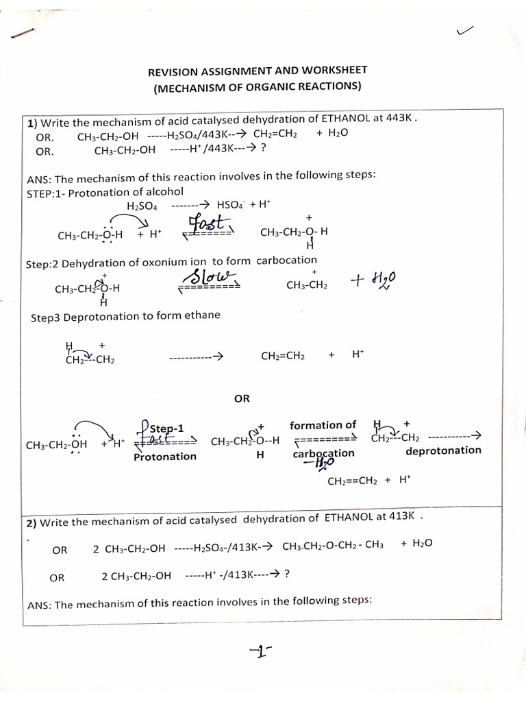 Mechanism of Organic Reactions | PDF