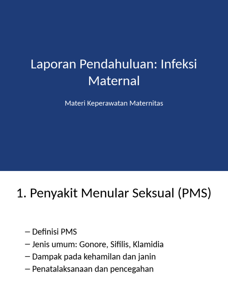 Laporan Pendahuluan Infeksi Maternal | PDF