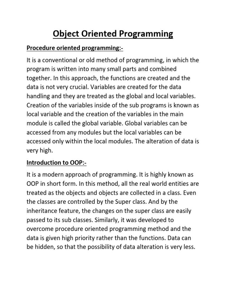 Oop | PDF | Object Oriented Programming | Inheritance (Object Oriented ...
