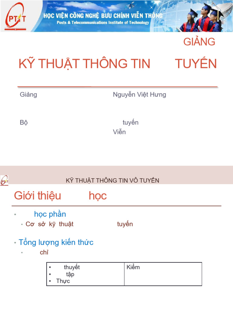 Bai Giang KTTTVT - Chuong 1 Hung | PDF