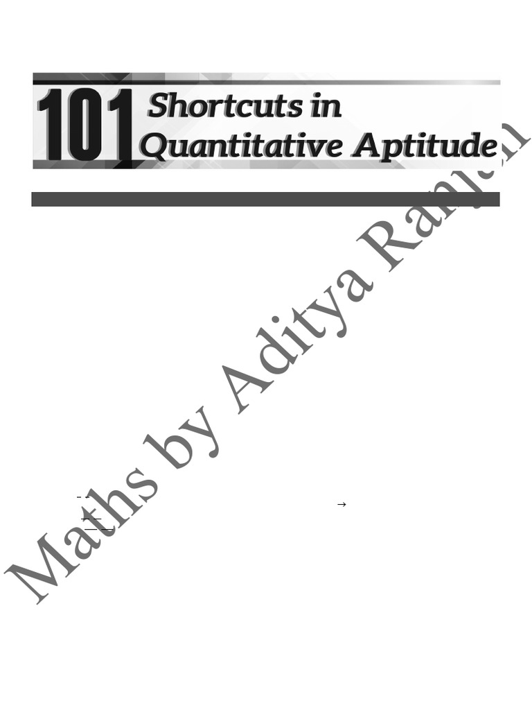 101 Maths Short Cuts by Aditya Sir | PDF | Mathematical Analysis ...