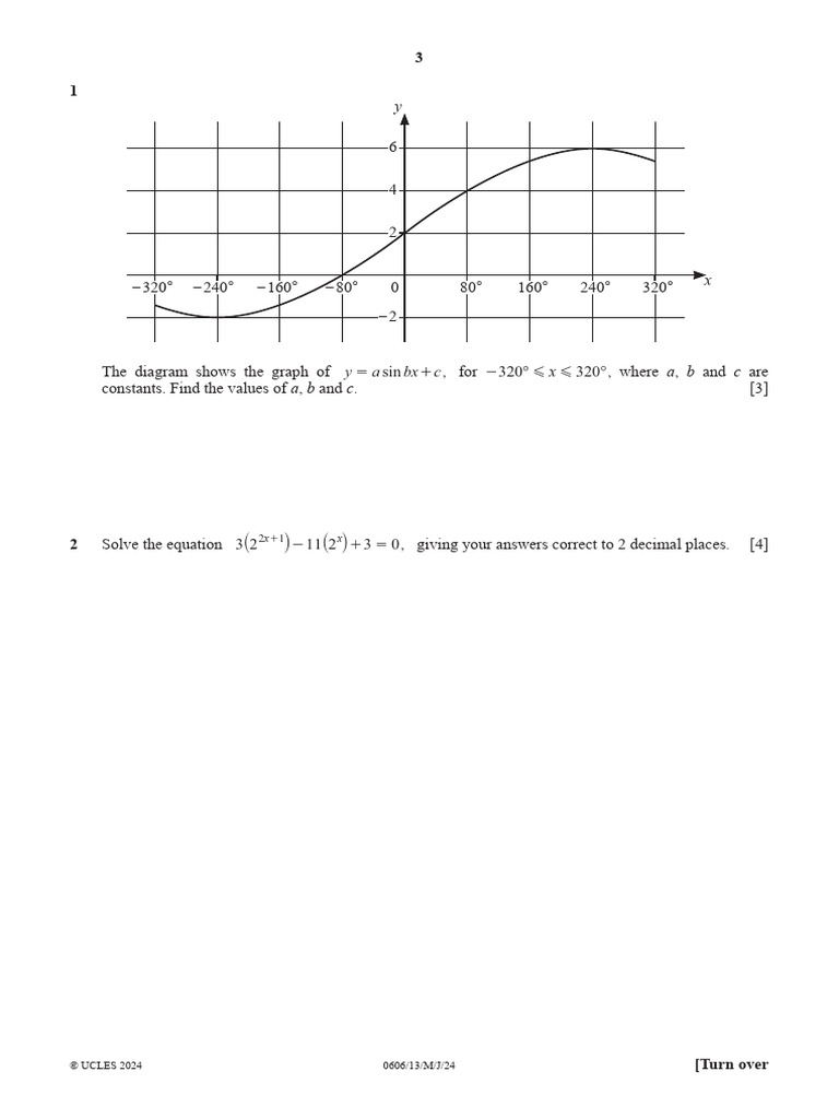 Trigo Graph From 0606 s24 QP 13 | PDF